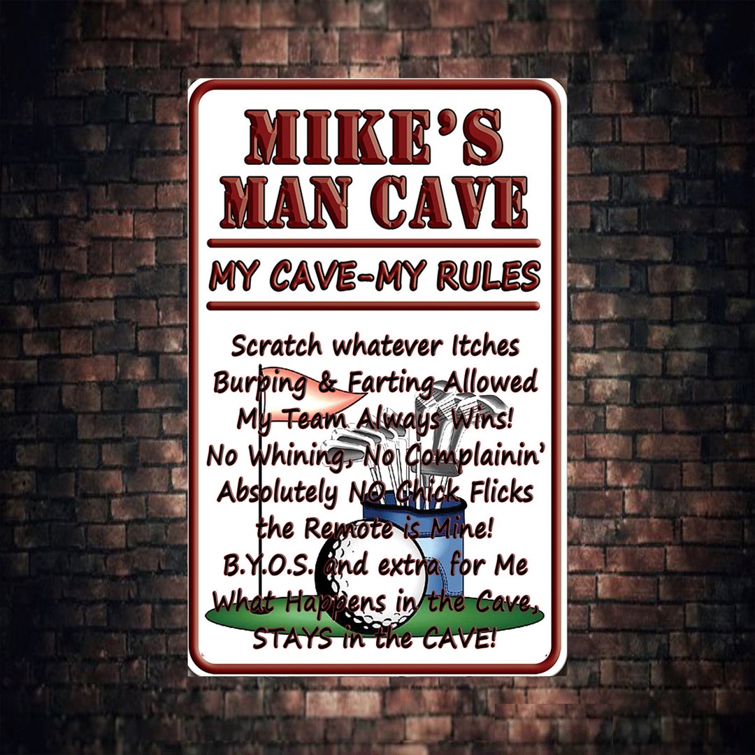 Man Cave Sign Man Cave Sign Metal Door Sign - Etsy