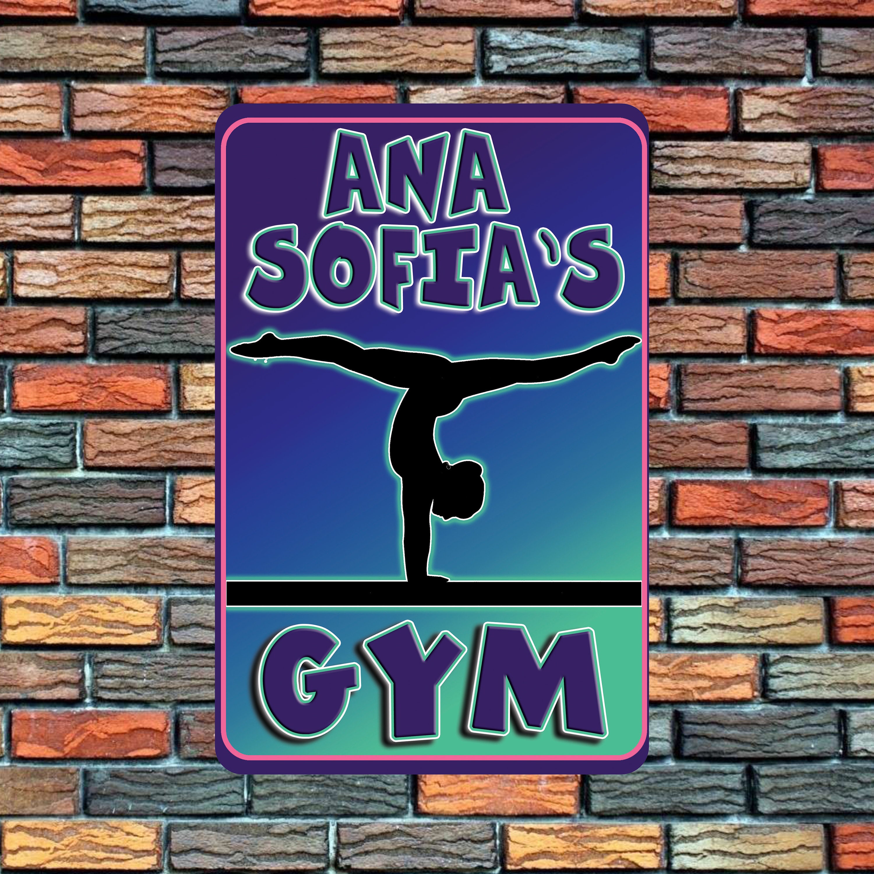 Gymnastics Gym Room Sign Gym Sign Metal Door Sign - Etsy