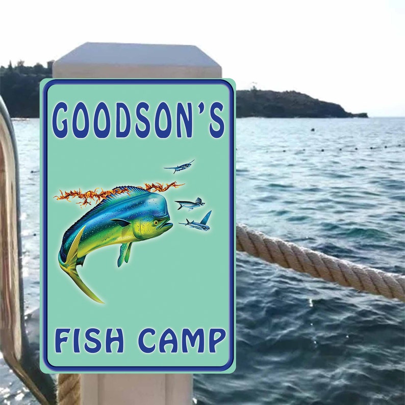 Custom Fish Camp Sign Fish Camp Sign Metal Door Sign - Etsy