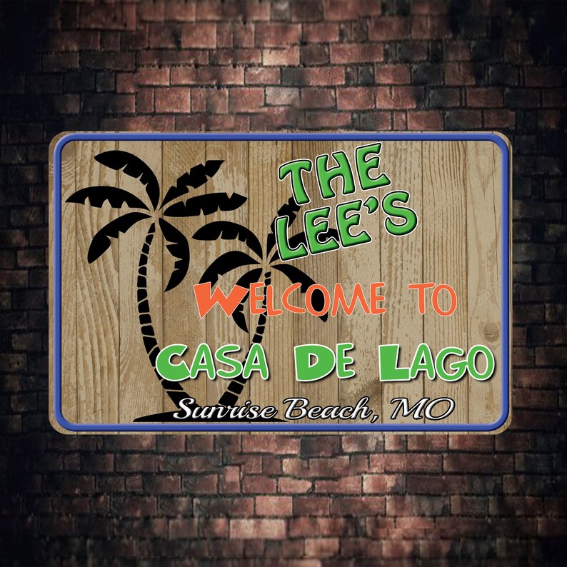 Casa De Lago Sign Casa Sign Metal Door Sign - Etsy