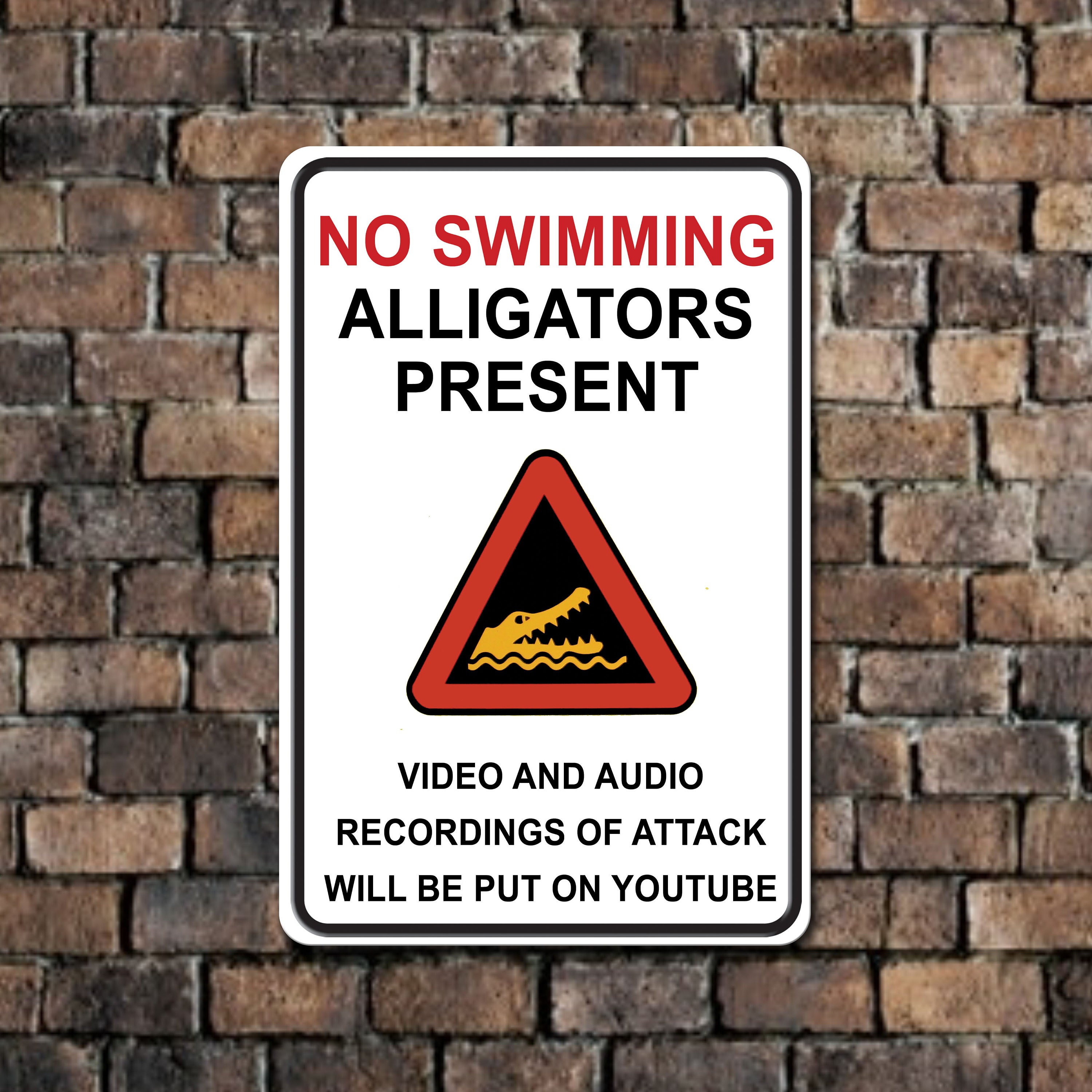 No Swimming Shark Sign