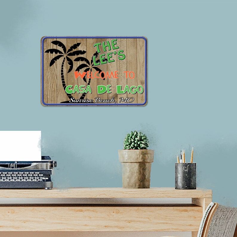 Casa De Lago Sign Casa Sign Metal Door Sign - Etsy