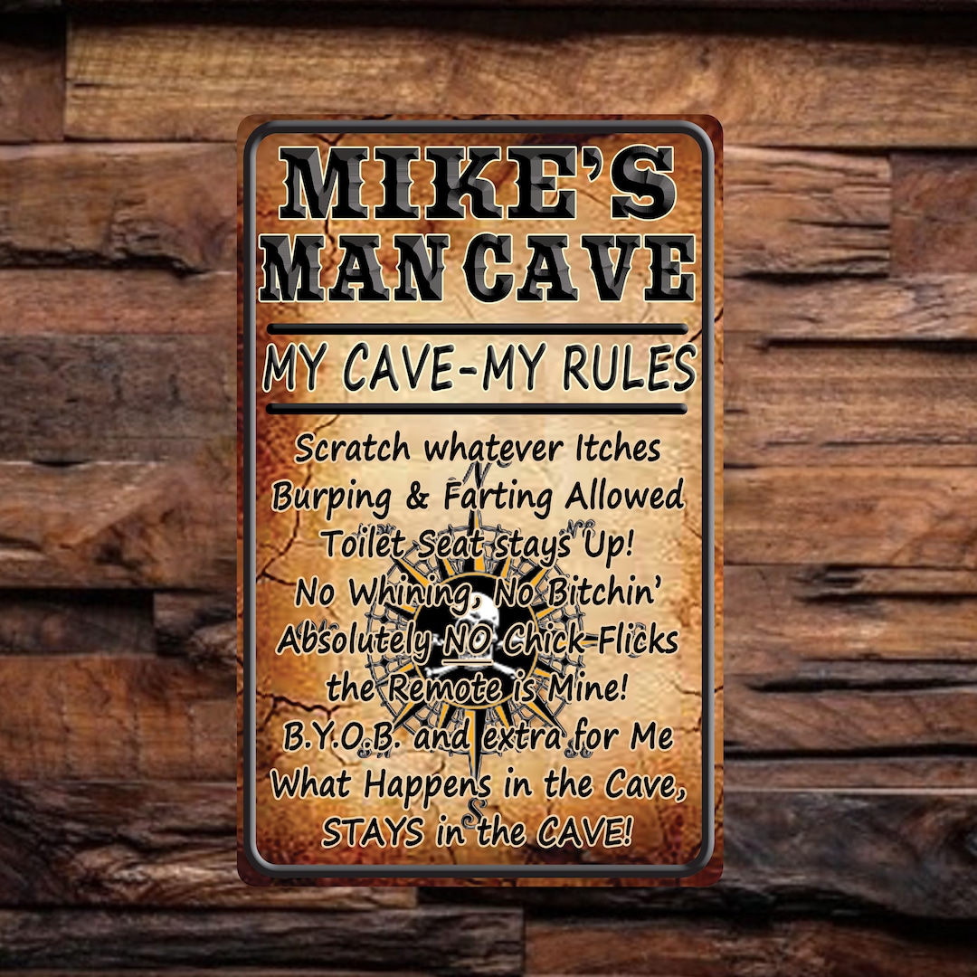 Man Cave Sign Man Cave Sign Metal Door Sign - Etsy