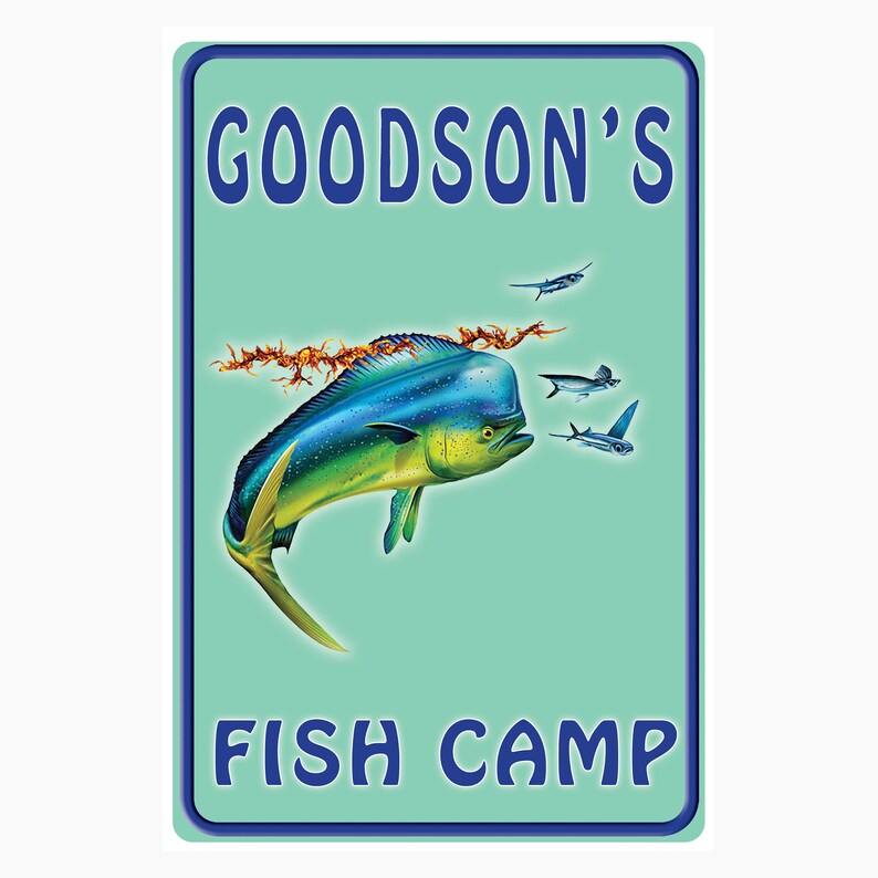 Custom Fish Camp Sign Fish Camp Sign Metal Door Sign - Etsy
