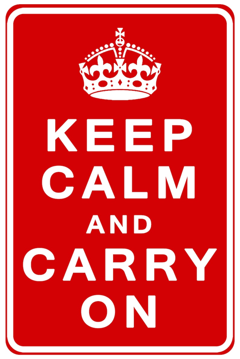 Keep Calm and Carry on Sign Keep Calm Sign Metal Door Sign - Etsy
