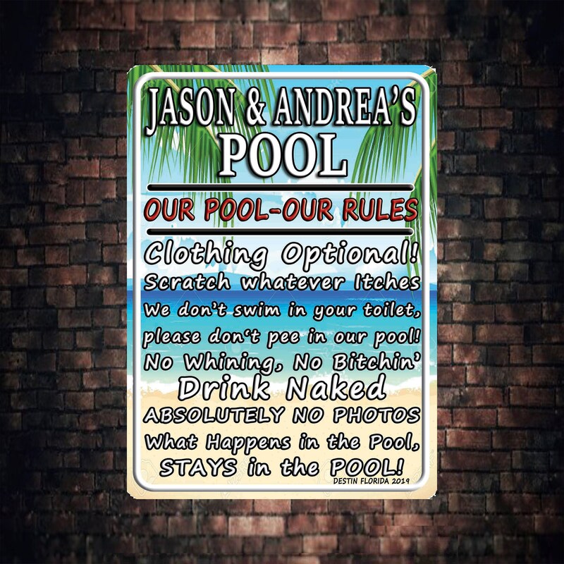 Pool Rules Sign - Etsy