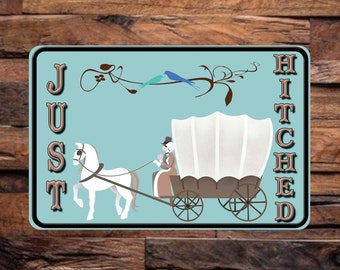 Just Hitched Sign - Etsy
