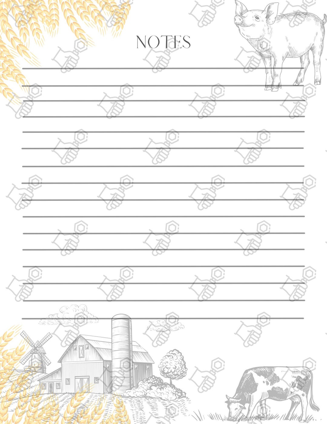 Farmhouse Note Pages - Etsy