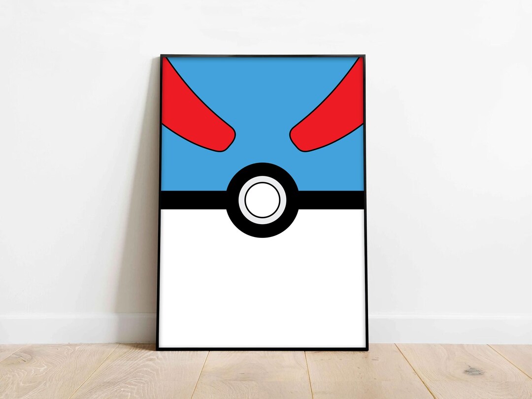 Pokemon Poster Great Ball Digital Download Pokemon Wall Art for Kids ...