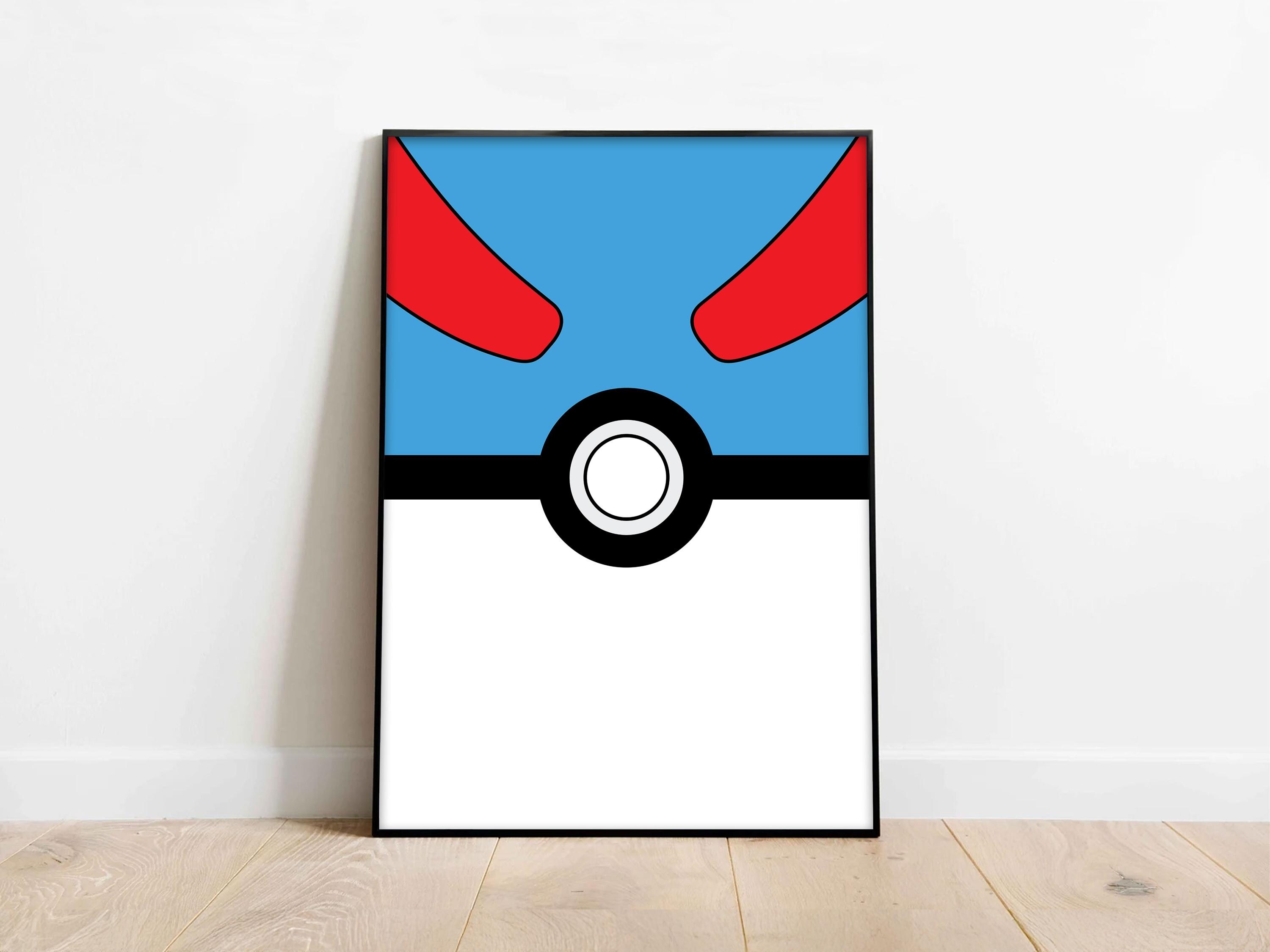 Pokemon Poke Ball Poster Set, Gaming Room Decor (digital Download) - Etsy