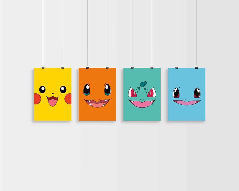 Pokemon Poster Collection | Digital Download | Pikachu Poster ...