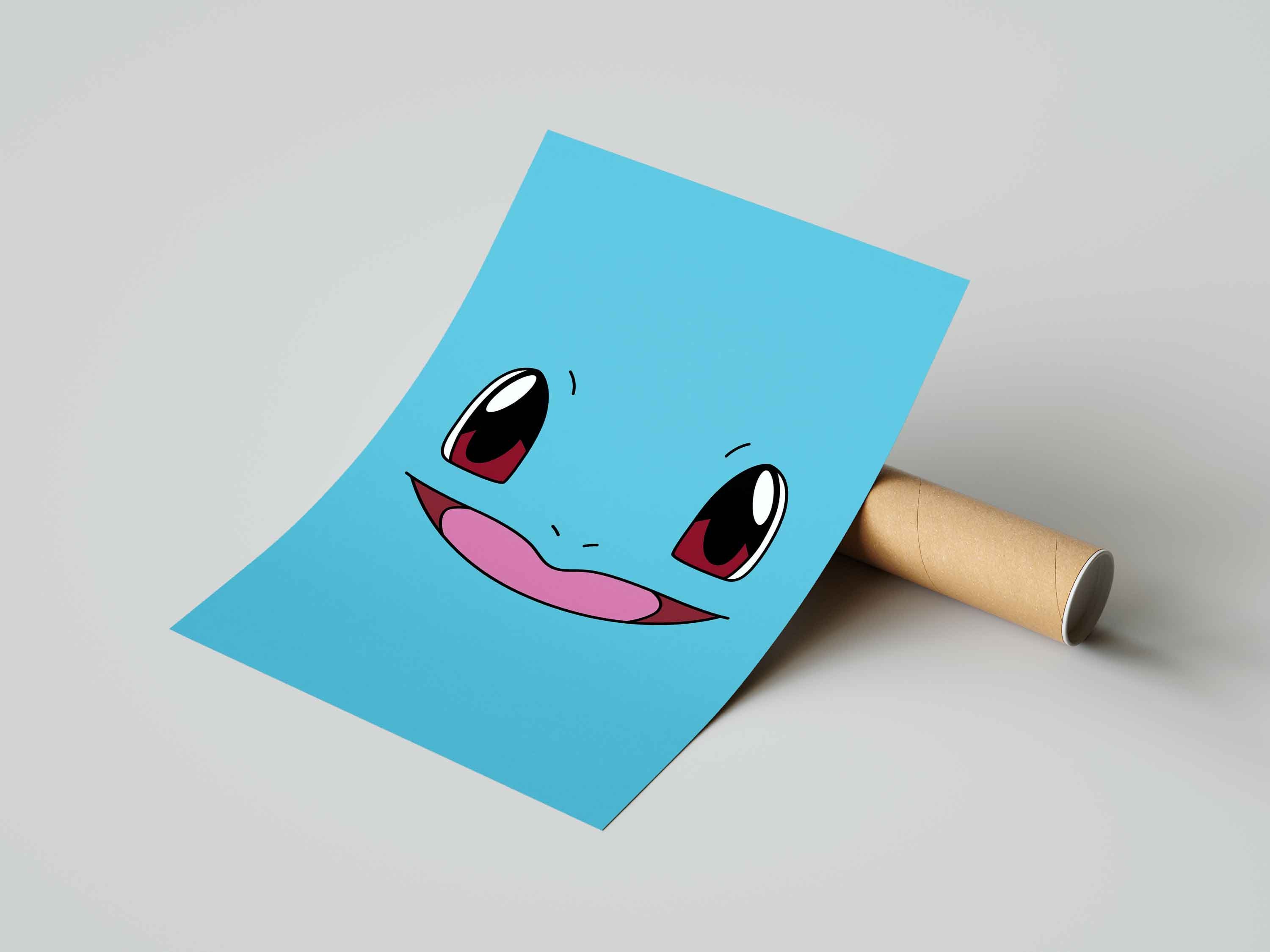 Squirtle Pokémon Poster, Cute Anime Gamer Kids Room Decor (digital ...