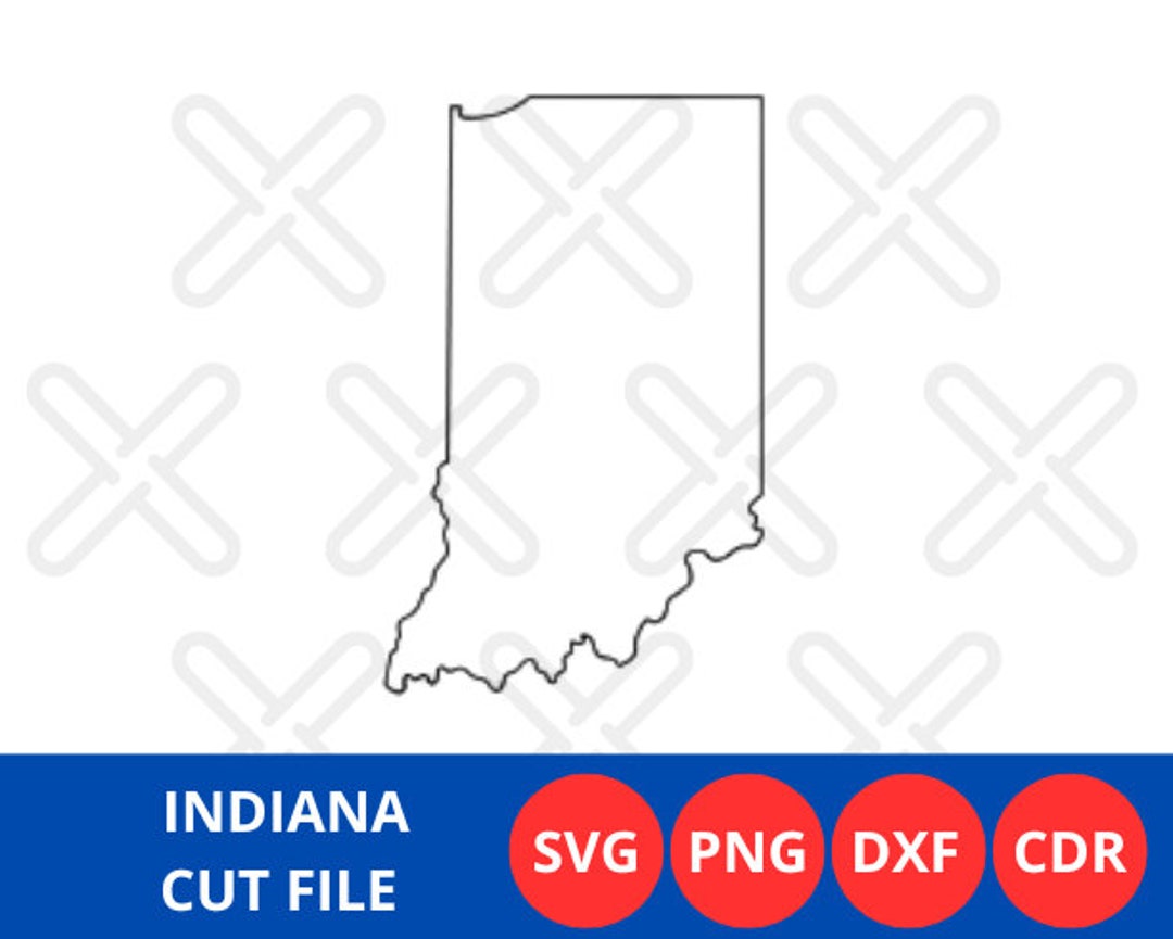 Indiana SVG Cut File, Indiana Map Cut File - Etsy