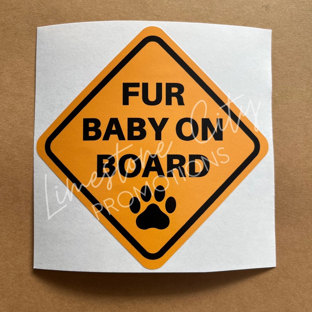 Fur Baby on Board Car Decal - Etsy
