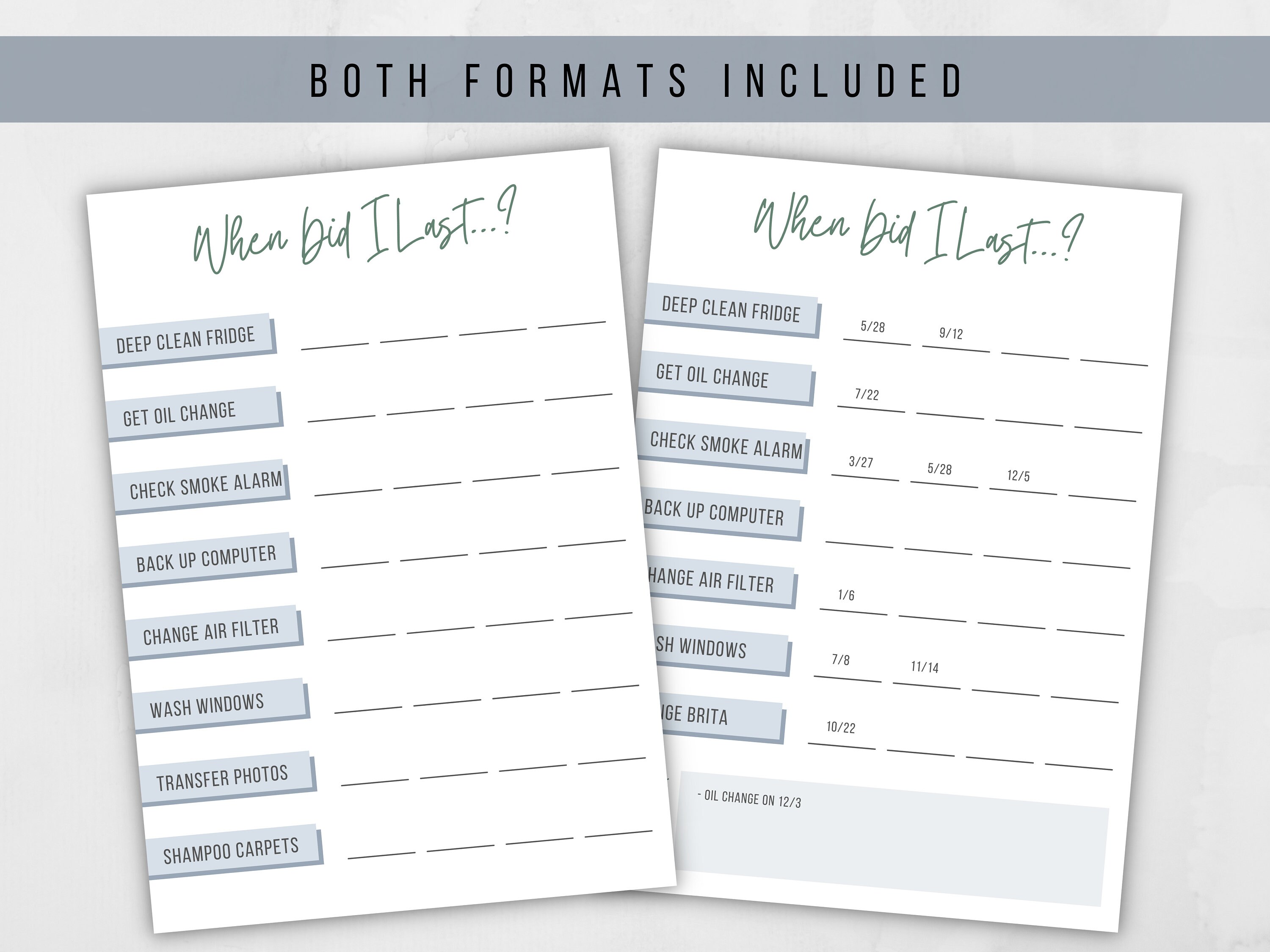 Recurring Tasks Planner | To-do List | Digital Instant Download ...