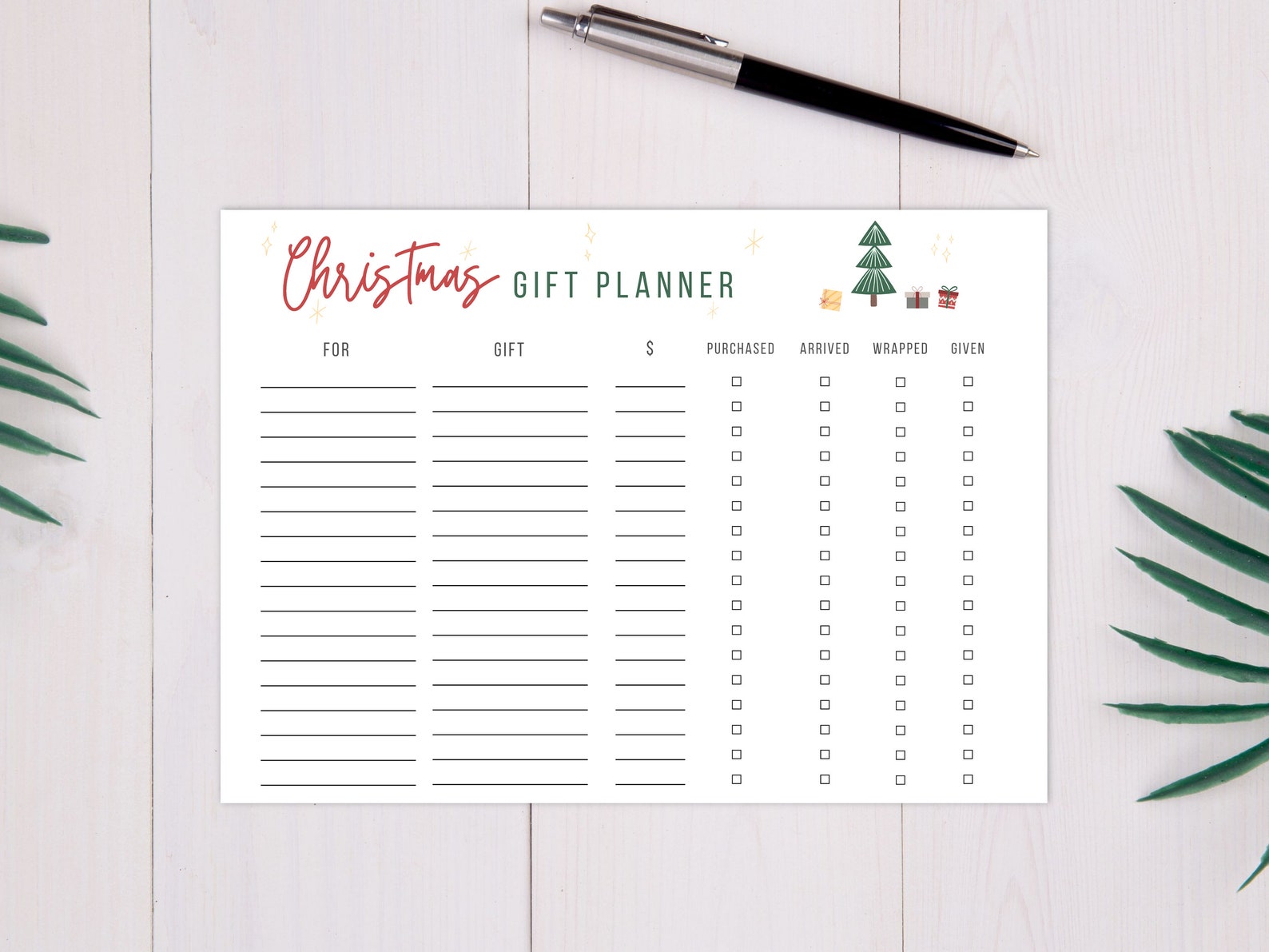 Christmas Gift Tracker, Holiday Planner, Christmas Planner, Christmas ...