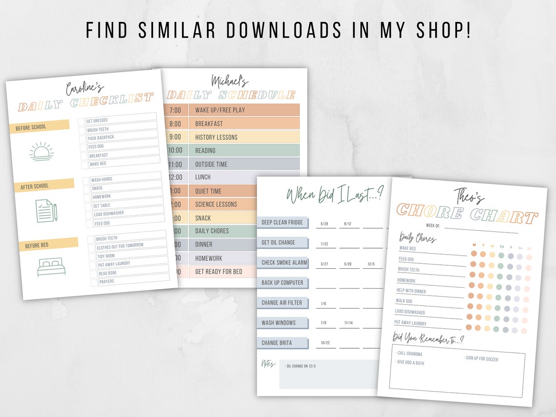 Printable Editable Family Planner Digital Instant Download - Etsy