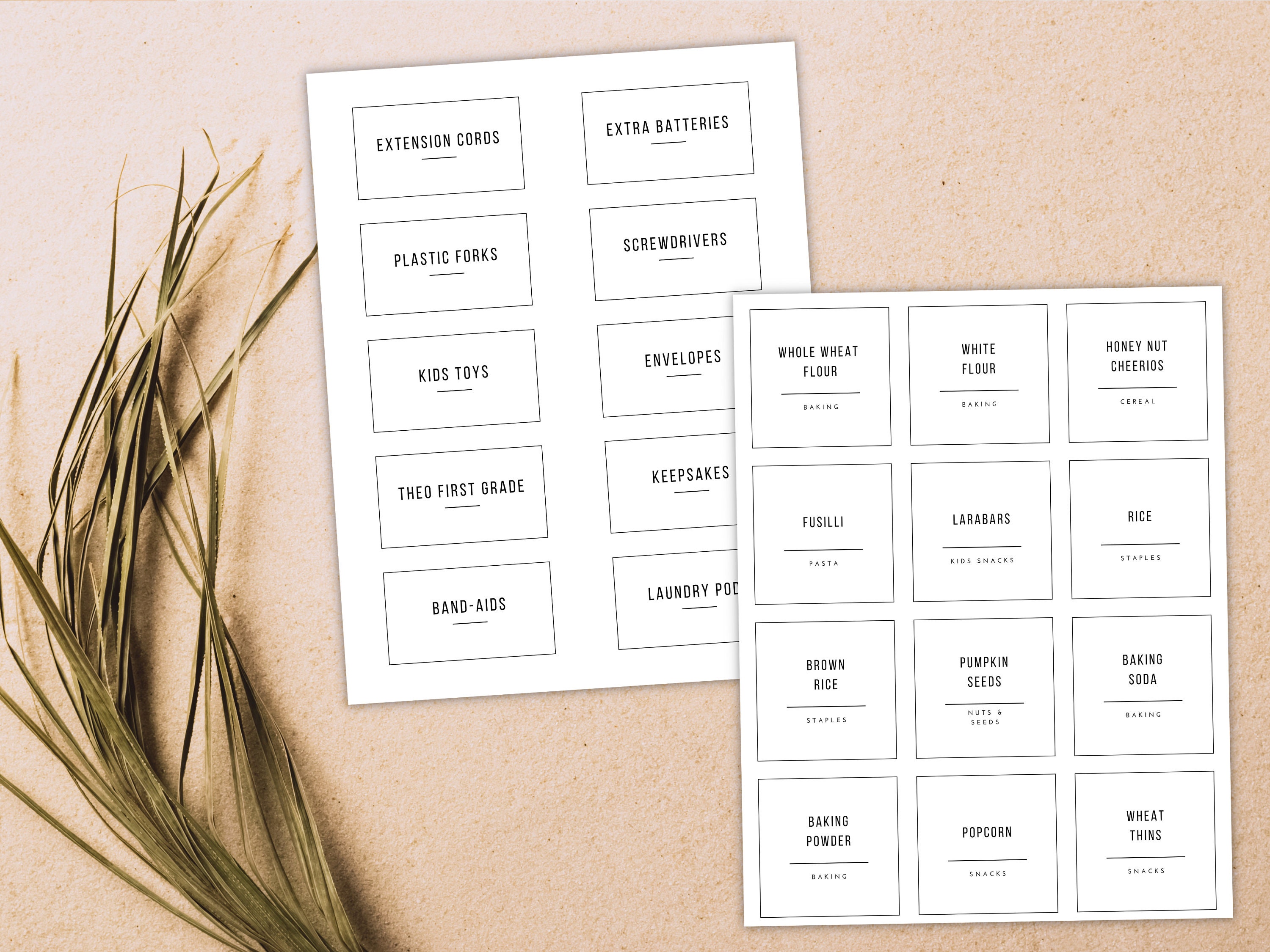 Editable Printable Pantry Labels, Home Organization Labels, Modern ...