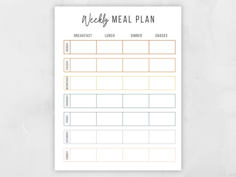 Simple Weekly Meal Planner BUNDLE Favorite Meals Menu Plan - Etsy