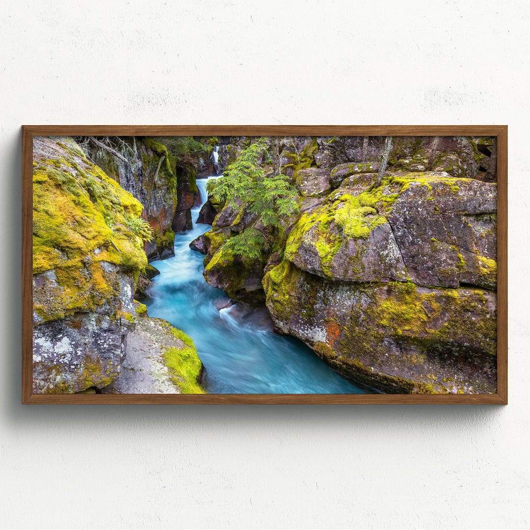 Frame TV Art, Avalanche Gorge, Glacier National Park - Instant Digital ...