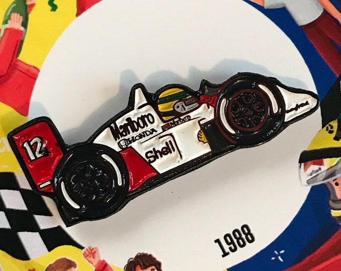 Ayrton Senna Mclaren MP4-4 F1 Enamel Pin | Perfect for F1 Gift - Etsy