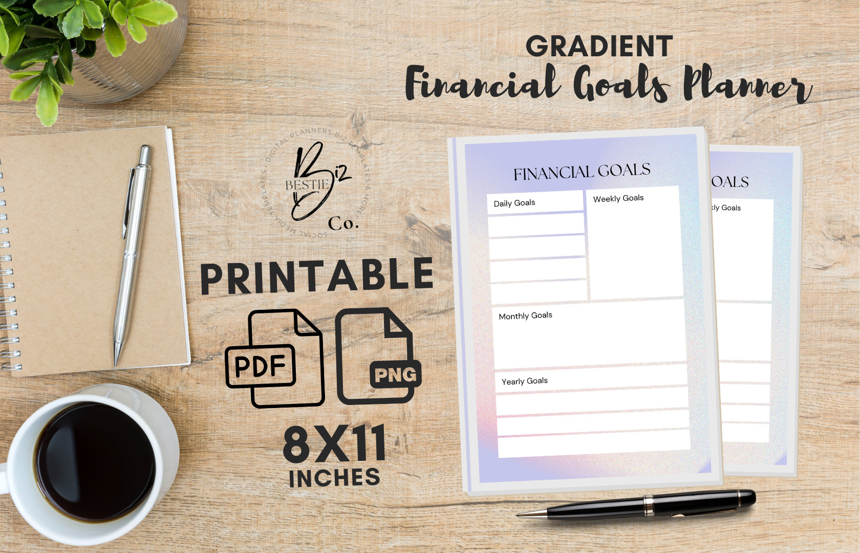 Printable Financial Goals Sheet, Financial Planning, Budget Planner ...