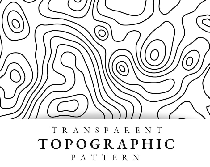 Topography Seamless Pattern, Map Repeat Pattern, Urban Transparent ...