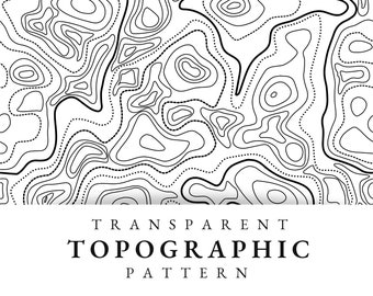 Topography Seamless Pattern, Map Repeat Pattern, Urban Transparent ...