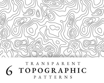 Topography Seamless Pattern, Map Repeat Pattern, Urban Transparent ...