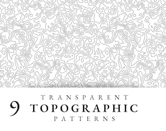 Topography Seamless Pattern, Map Repeat Pattern, Urban Transparent ...