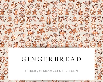 Christmas Cookie Seamless Pattern Gingerbread Seamless File - Etsy