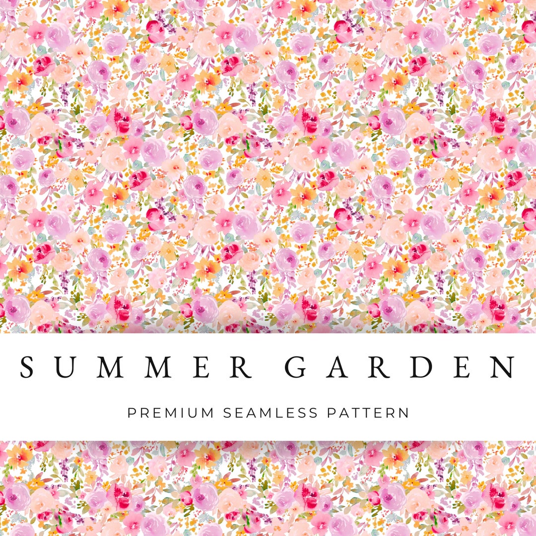 Watercolor Floral Seamless Pattern, Floral Seamless File, Fabric ...