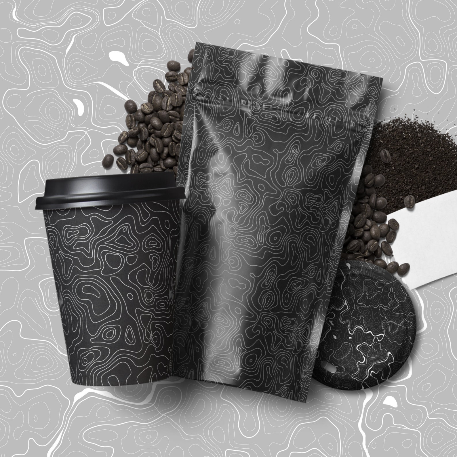 Topography White Seamless Pattern Transparent Map Repeat - Etsy