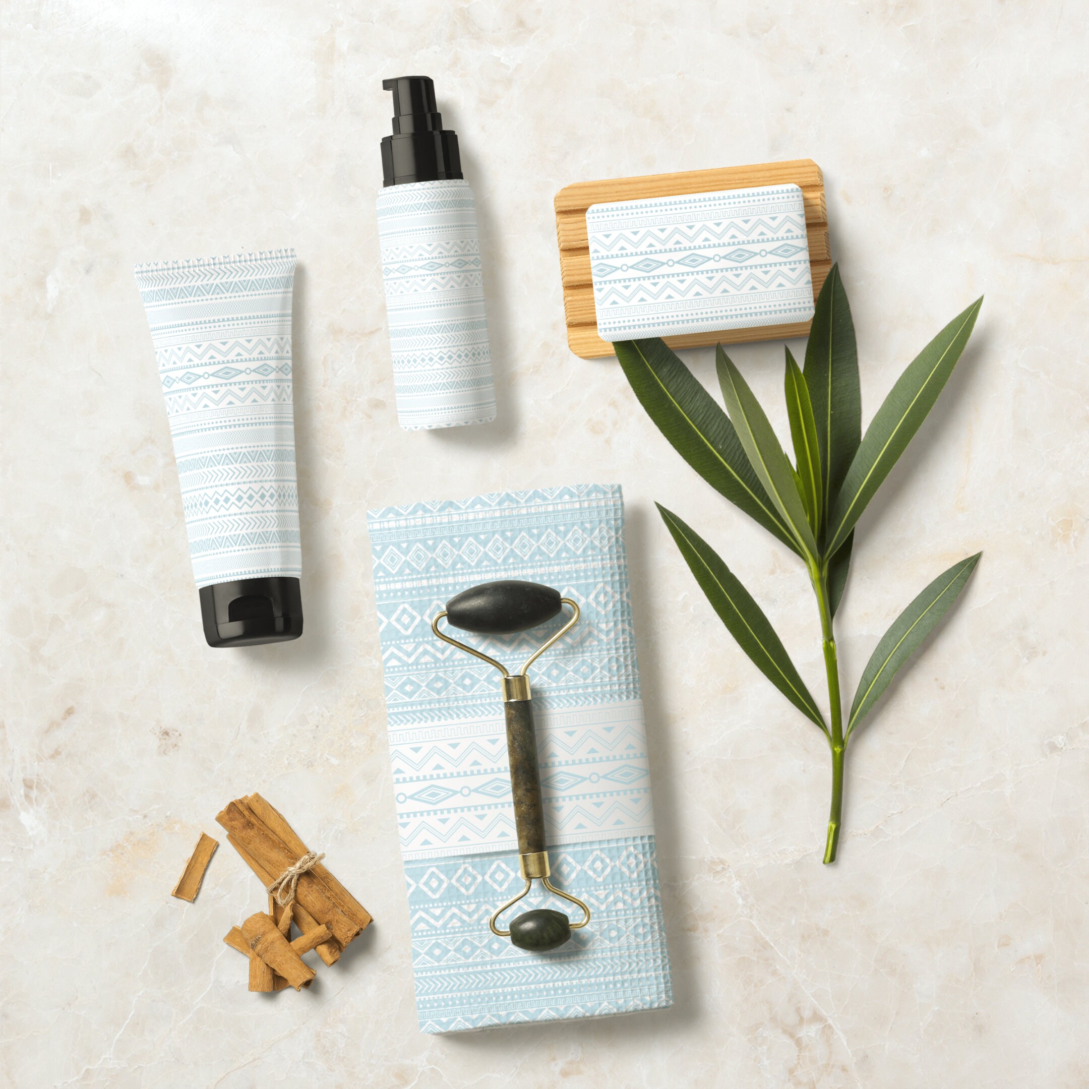 Aztec Pastel Blue Transparent Seamless Patterns Tribal - Etsy