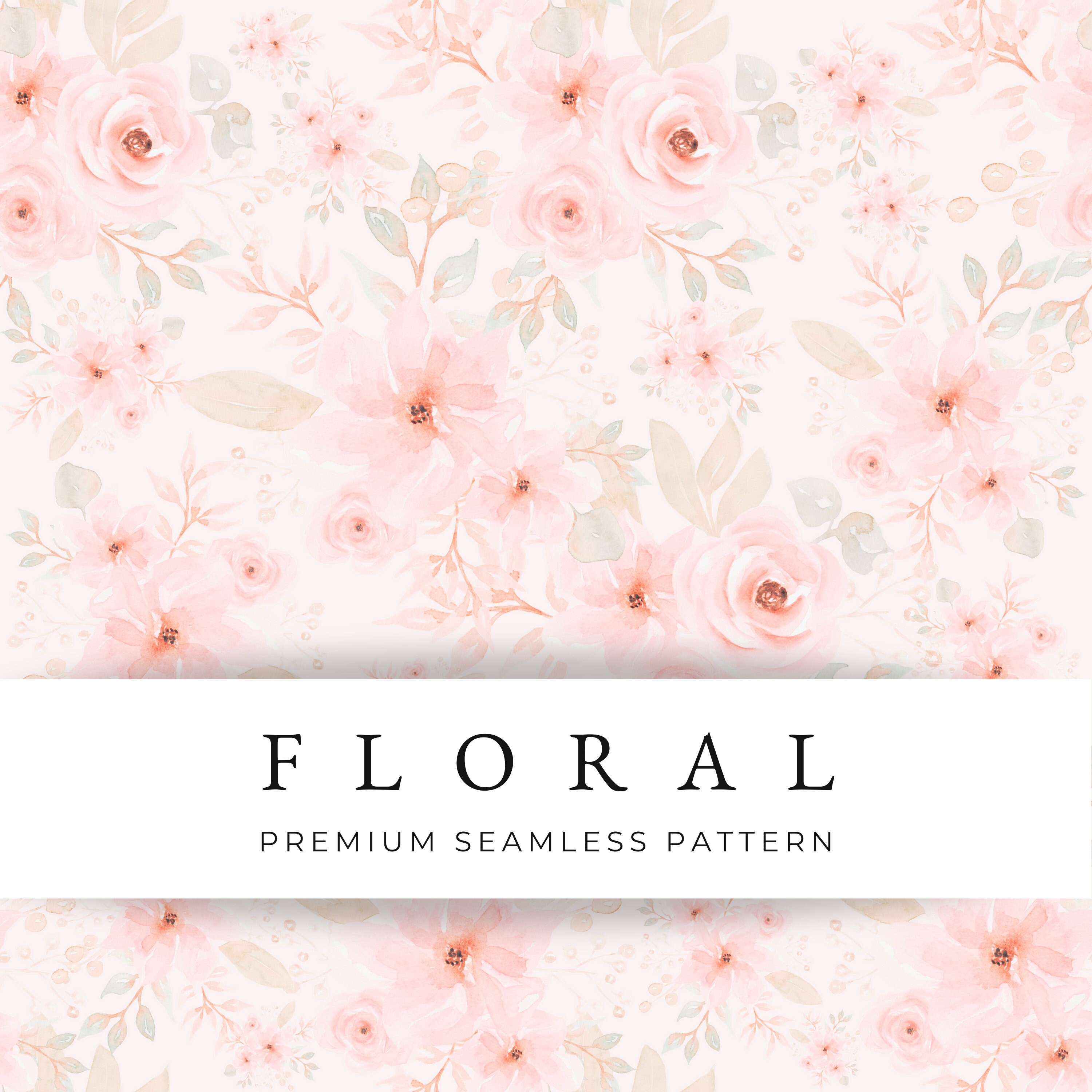 Watercolor Floral Seamless Pattern Repeat Digital Paper - Etsy