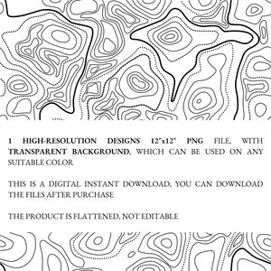 Topography Seamless Pattern, Map Repeat Pattern, Urban Transparent ...