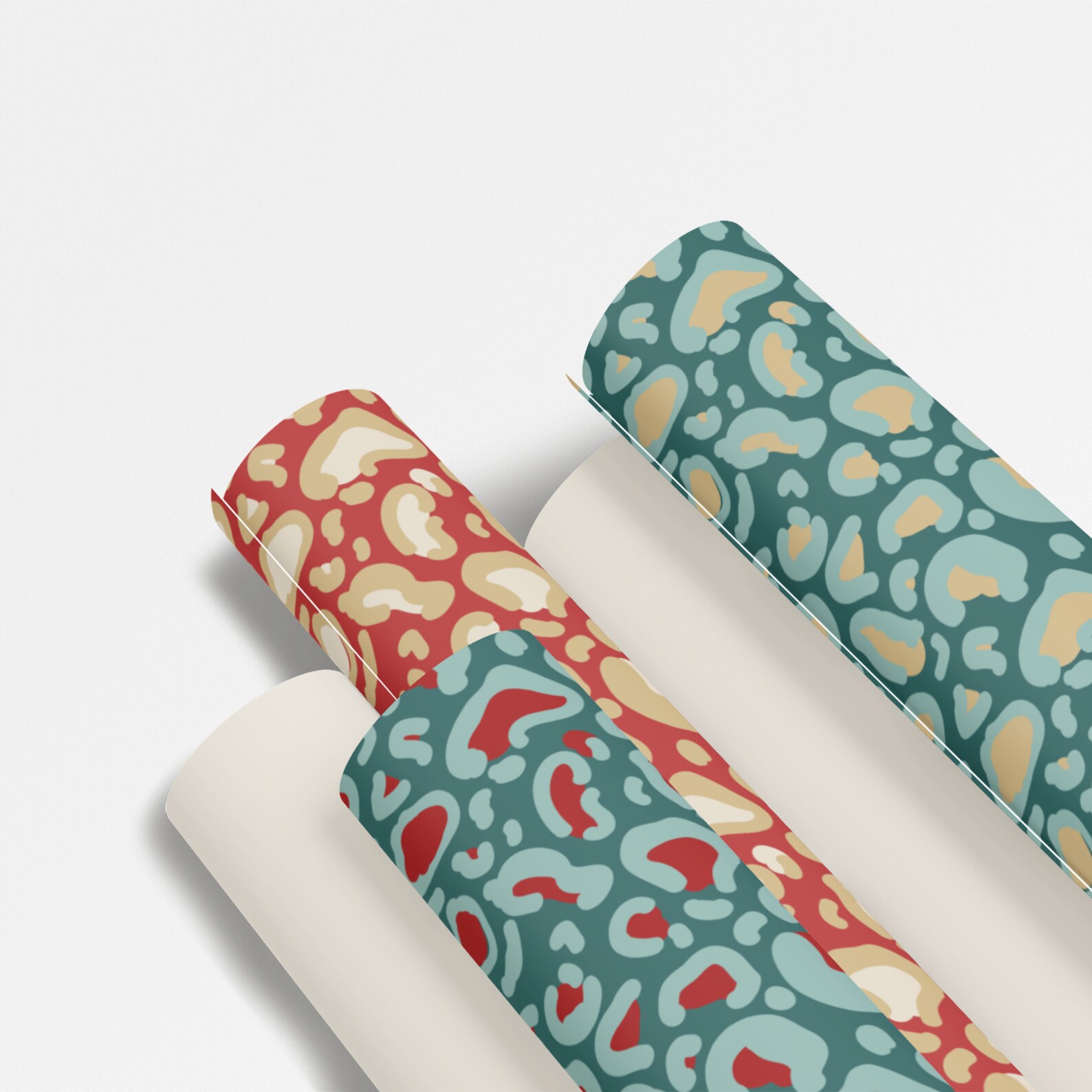 Christmas Leopard Print Seamless Pattern: Red & White (PNG Digital ...