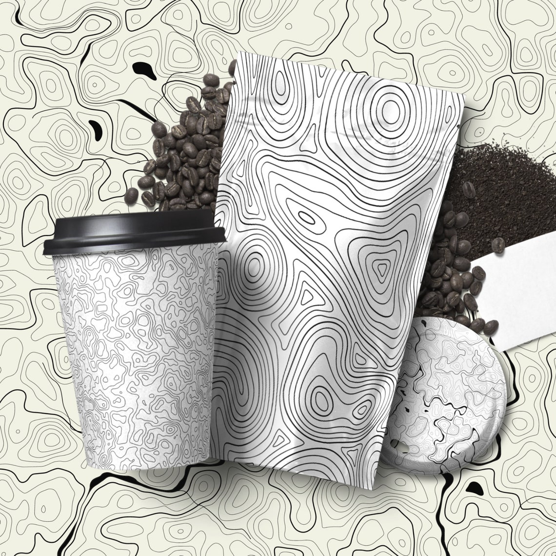 Topography Seamless Pattern Map Repeat Pattern Urban - Etsy