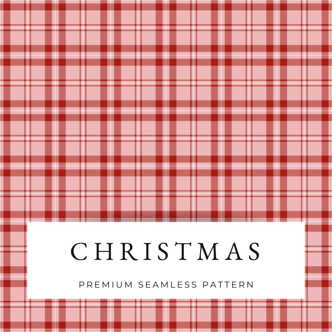 Christmas Plaid Seamless Pattern, Christmas Seamless File, Holiday ...