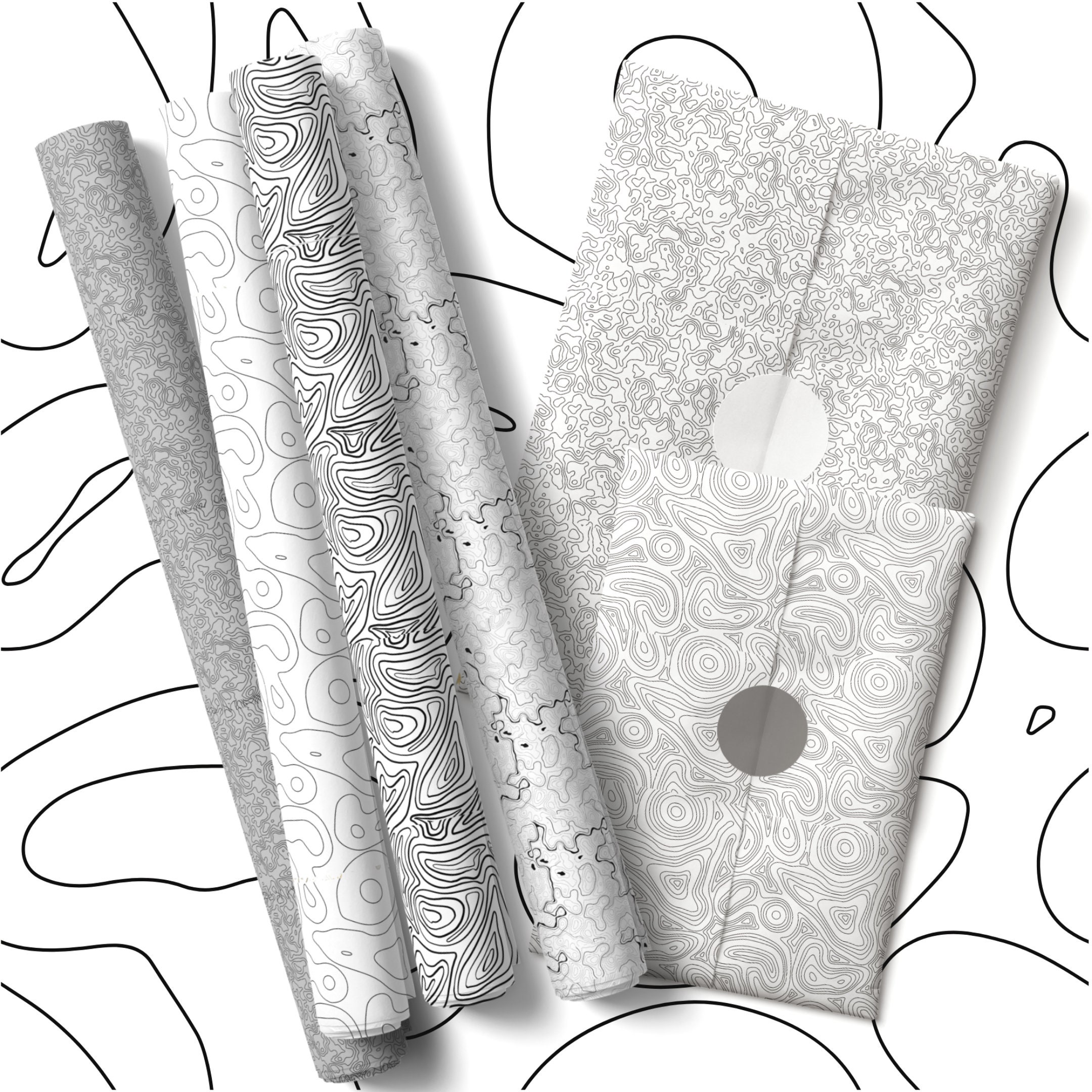 Topography Seamless Pattern, Map Repeat Pattern, Urban Transparent ...