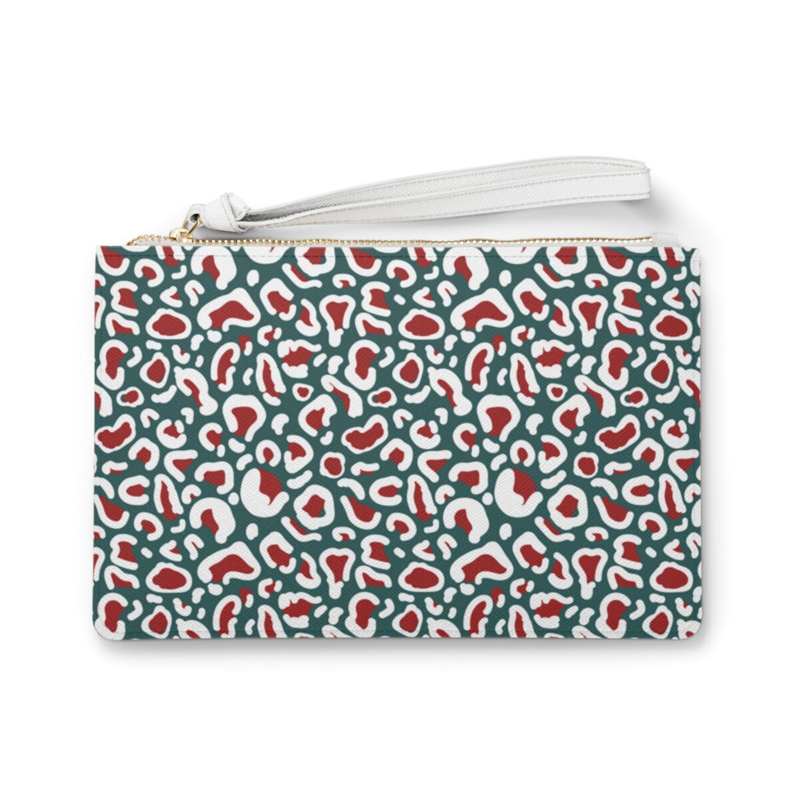 Christmas Leopard Print Seamless Pattern: Red & White (PNG Digital ...