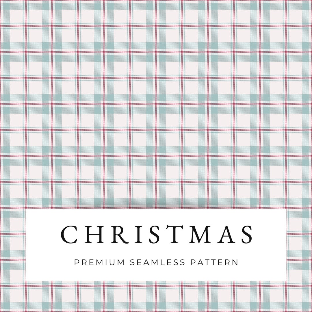 Christmas Plaid Seamless Pattern: Holiday Tartan Texture (PNG Digital ...
