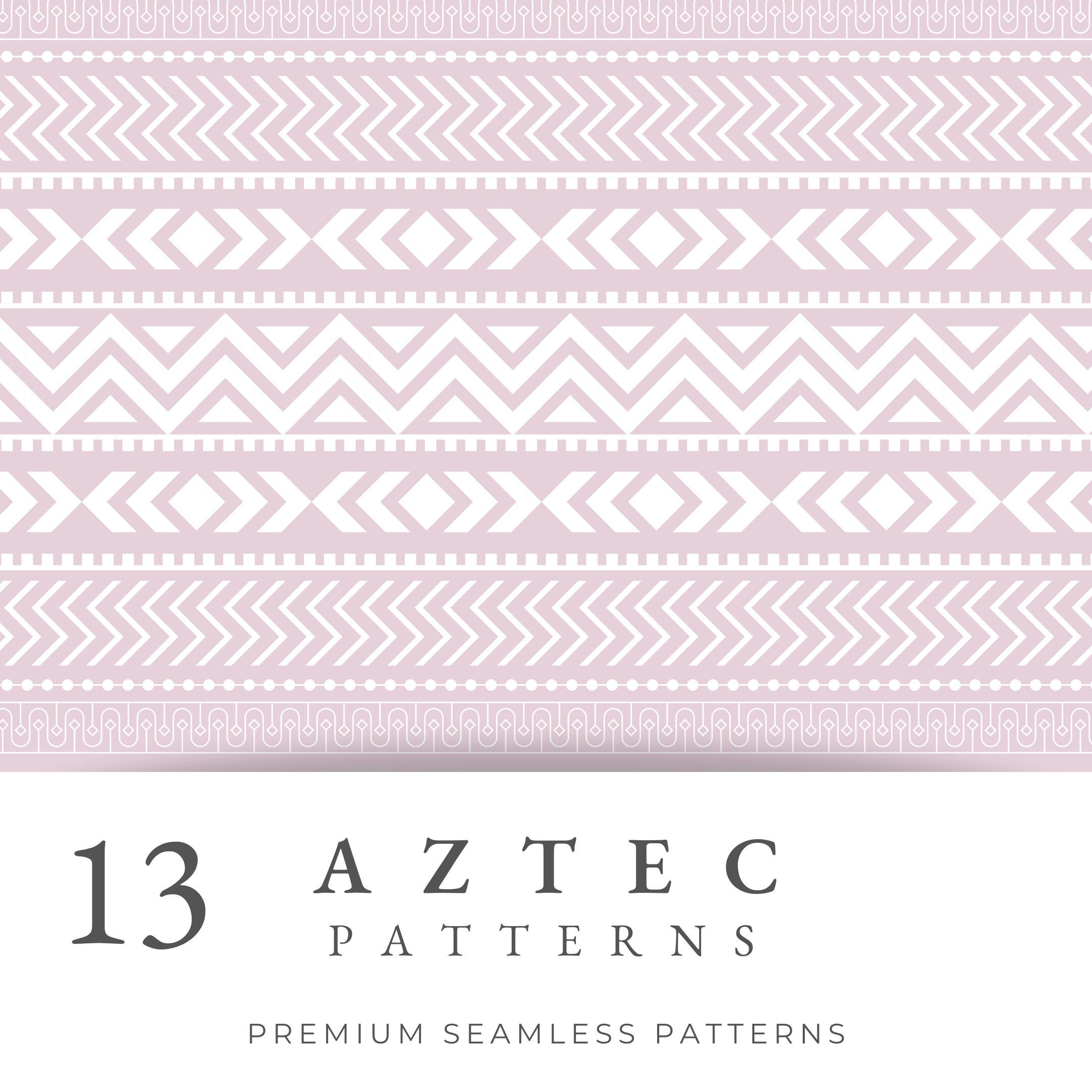 Aztec Pastel Pink Transparent Seamless Patterns Tribal - Etsy