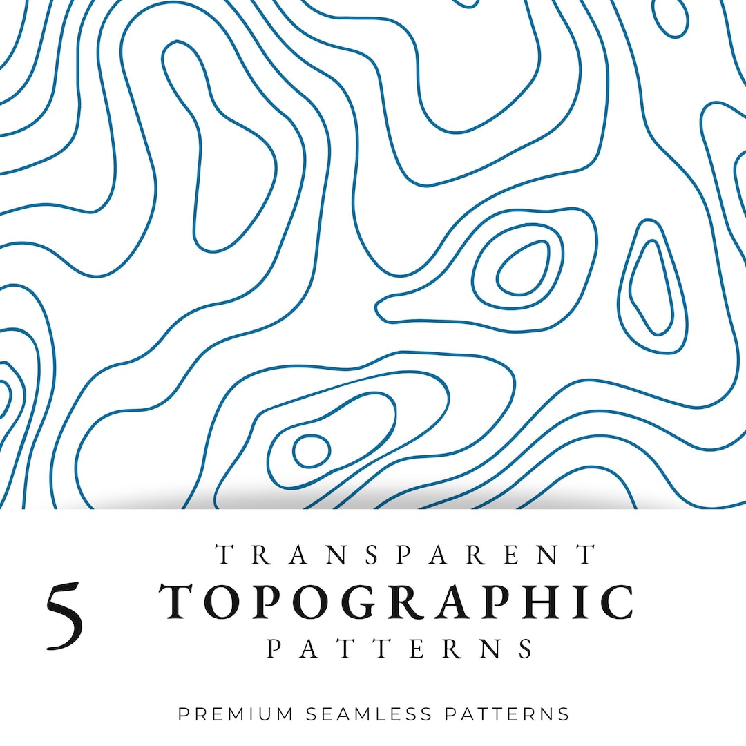 Topography Blue Seamless Pattern, Transparent Map Repeat Pattern, Urban ...
