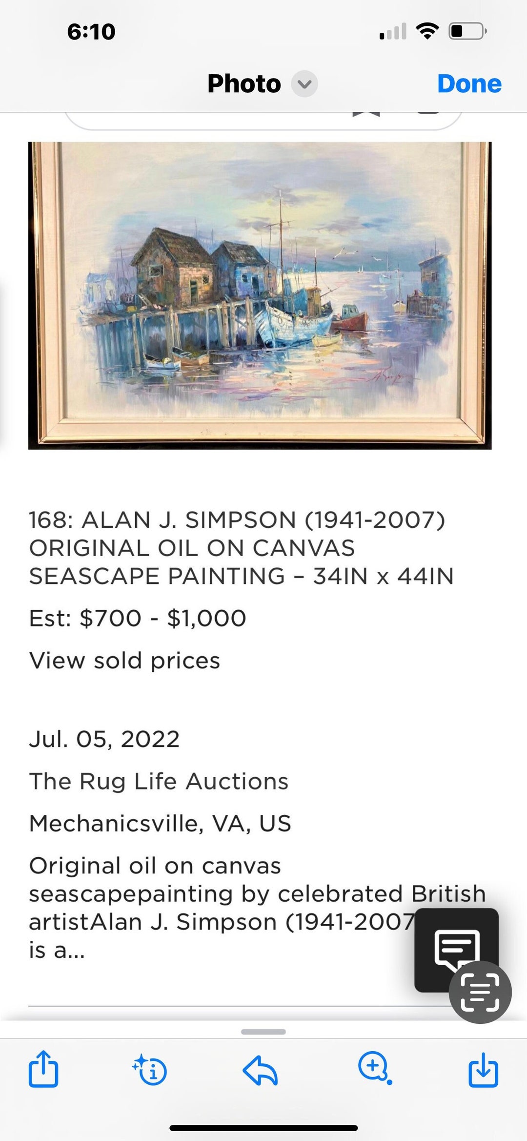 Vintage Painting by Alan Simpson - Etsy