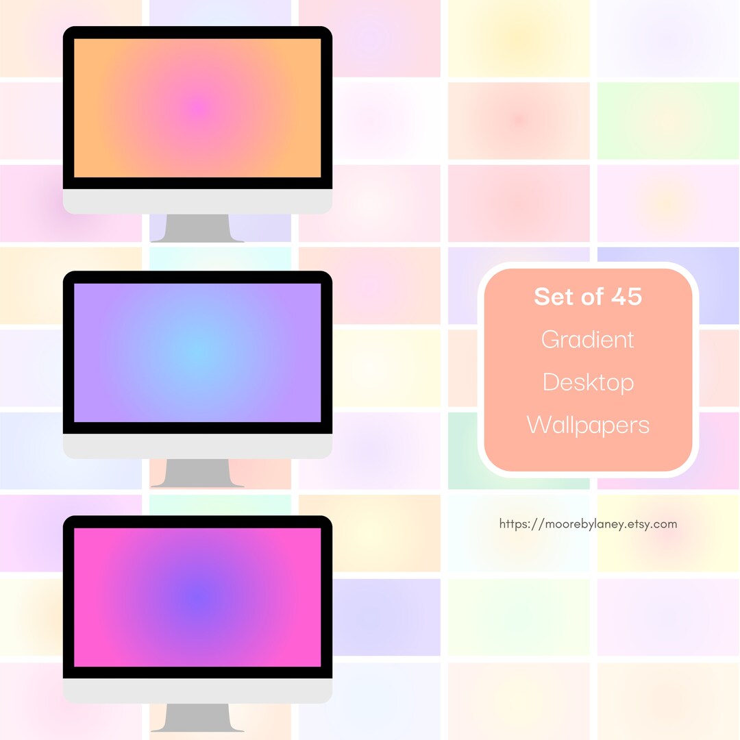 45 Gradient Desktop Wallpapers | Pastel, Colorful Set of Aesthetic ...