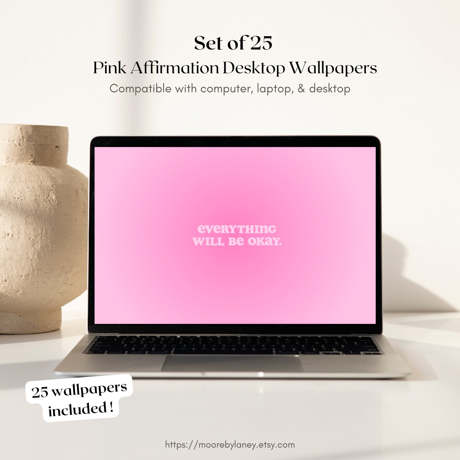 25 Pink Affirmation/motivational Desktop Wallpapers | Pink Positive ...