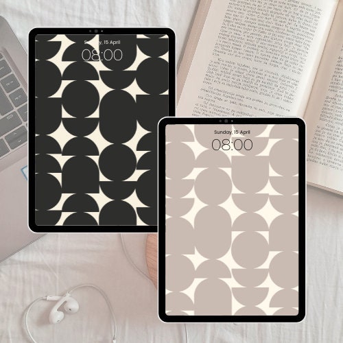 2 Pack Light & Dark iPad Wallpaper | Aesthetic Neutral Background ...
