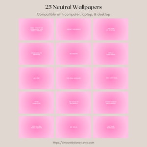 25 Pink Affirmation/motivational Desktop Wallpapers | Pink Positive ...