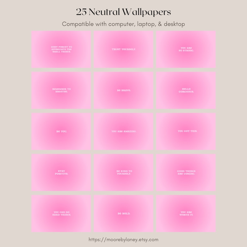 25 Pink Affirmation/motivational Desktop Wallpapers | Pink Positive ...